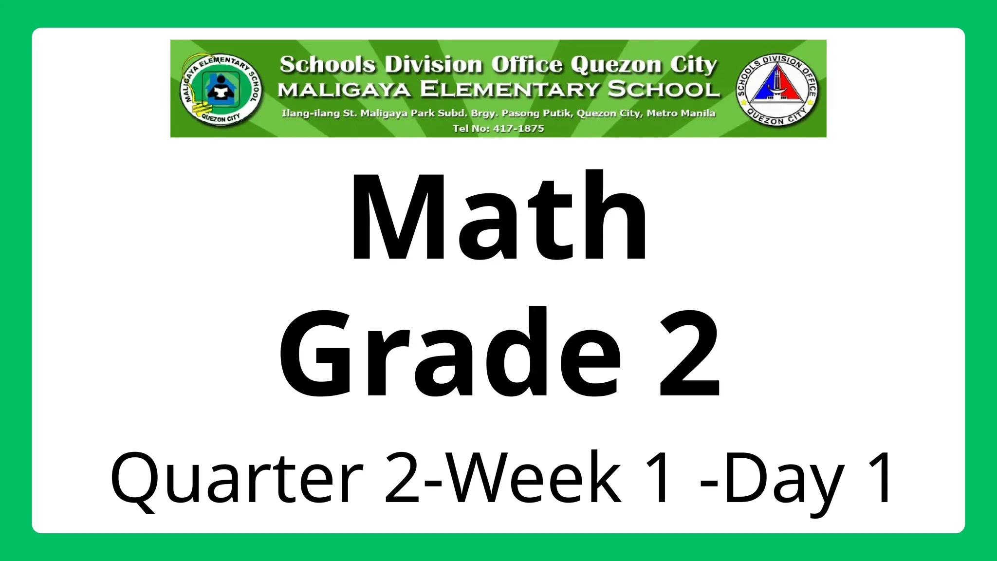 Math 2 Quarter 2 Week 1 Matatag Curriculum | PPTX