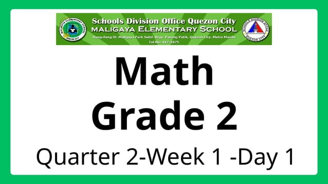 Math 2 Quarter 2 Week 1 Matatag Curriculum | PPTX