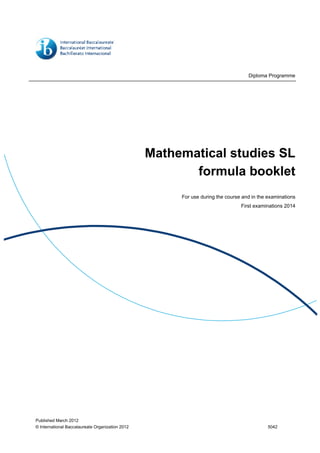 Math studies formula booklet | PDF