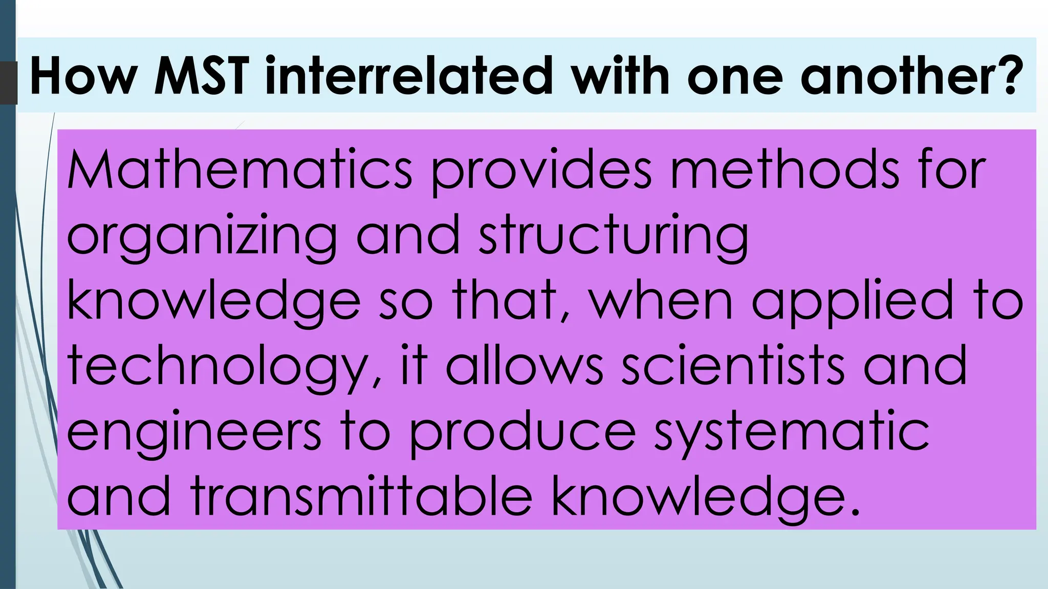 MATHEMATICS, SCIENCE AND TECHNOLOGY LESSON | PPTX