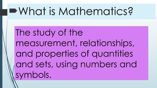 MATHEMATICS, SCIENCE AND TECHNOLOGY LESSON | PPTX