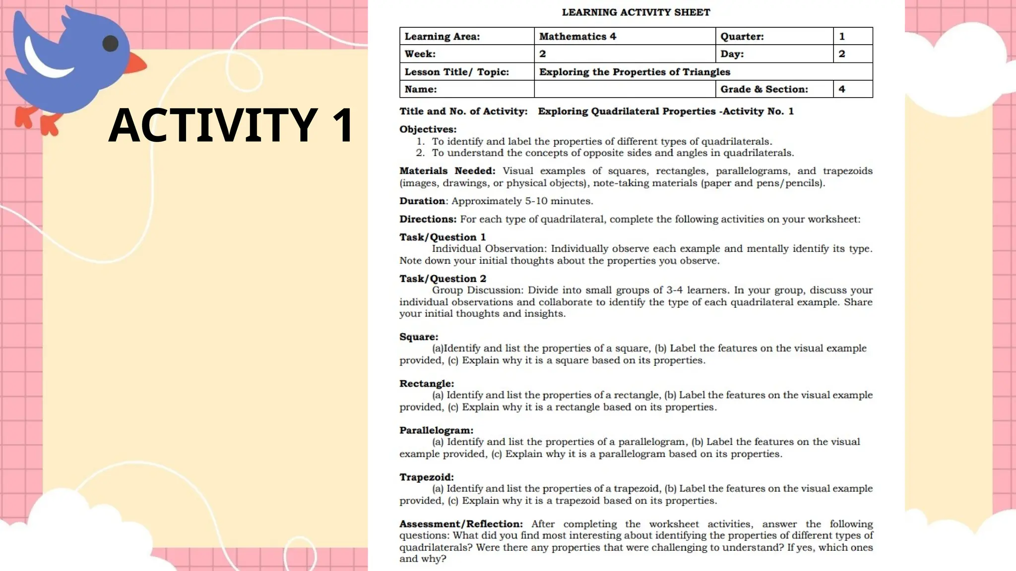 MATH-grade 4_Q1_WEEK2.pptx lesson 2 ..... | PPTX | 3-D Graphics ...