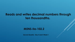 MATH-5-Q2 LESSON 30-Reads-and-writes-decimal-numbers-through-ten ...