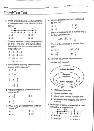 Math 7th grade summer packet | PDF