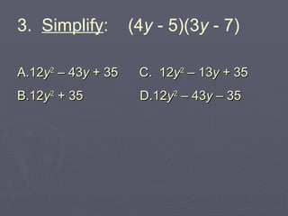 Math AB Chapter 8 Polynomials | PPT