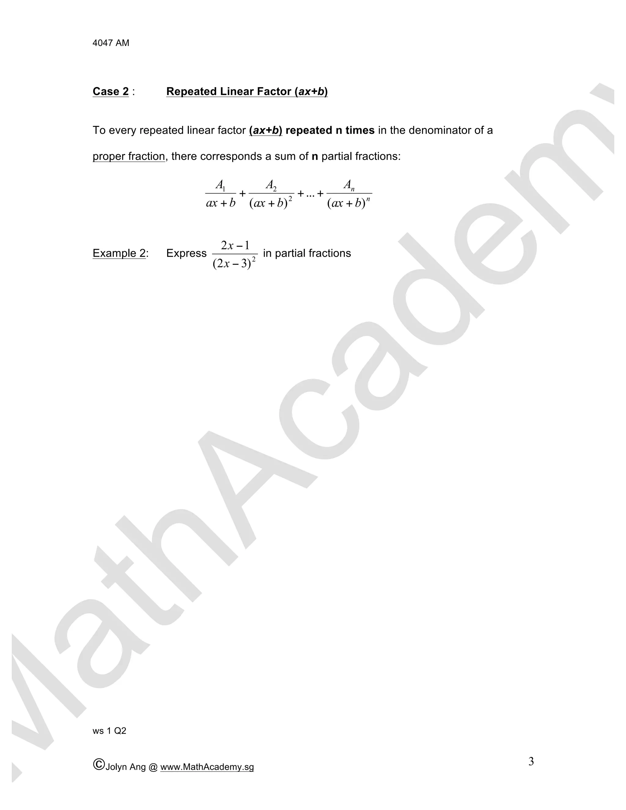 Math academy-partial-fractions-notes | PDF