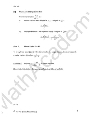 Math academy-partial-fractions-notes | PDF