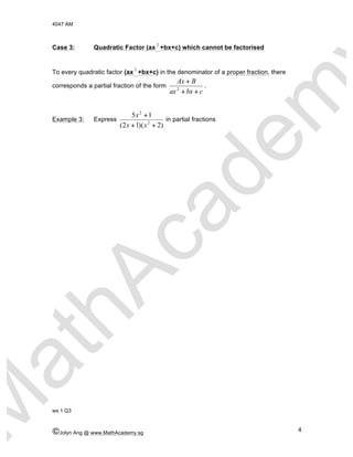 Math academy-partial-fractions-notes | PDF