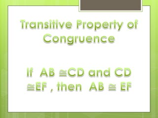 Transitive Property Of Congruence