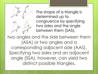 Properties Of Congruent Triangles