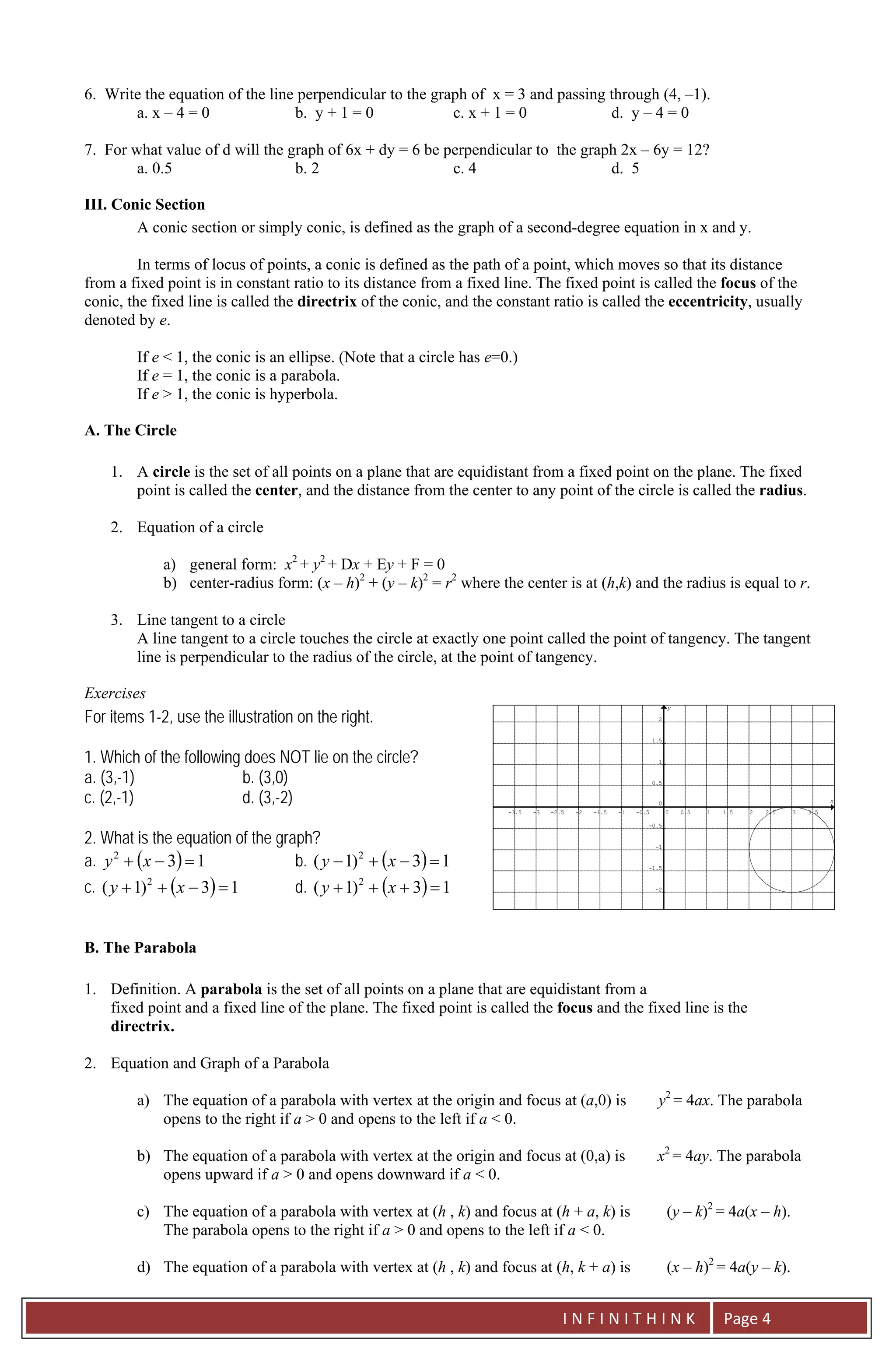 Math - analytic geometry | PDF