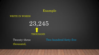 5-Digit numbers and their names | PPTX | Science