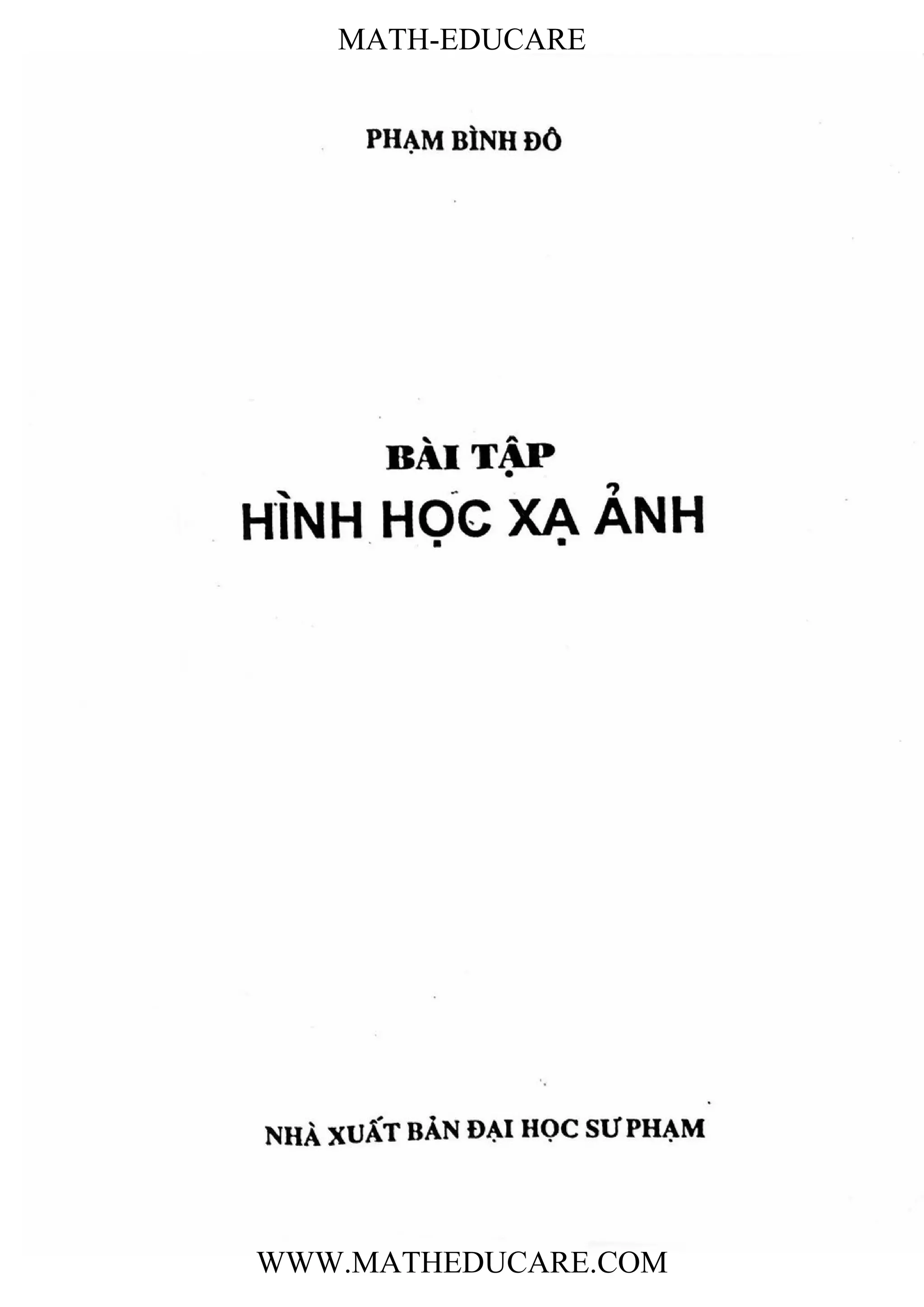 bai tap hinh hoc xa anh-pham binh do | PDF