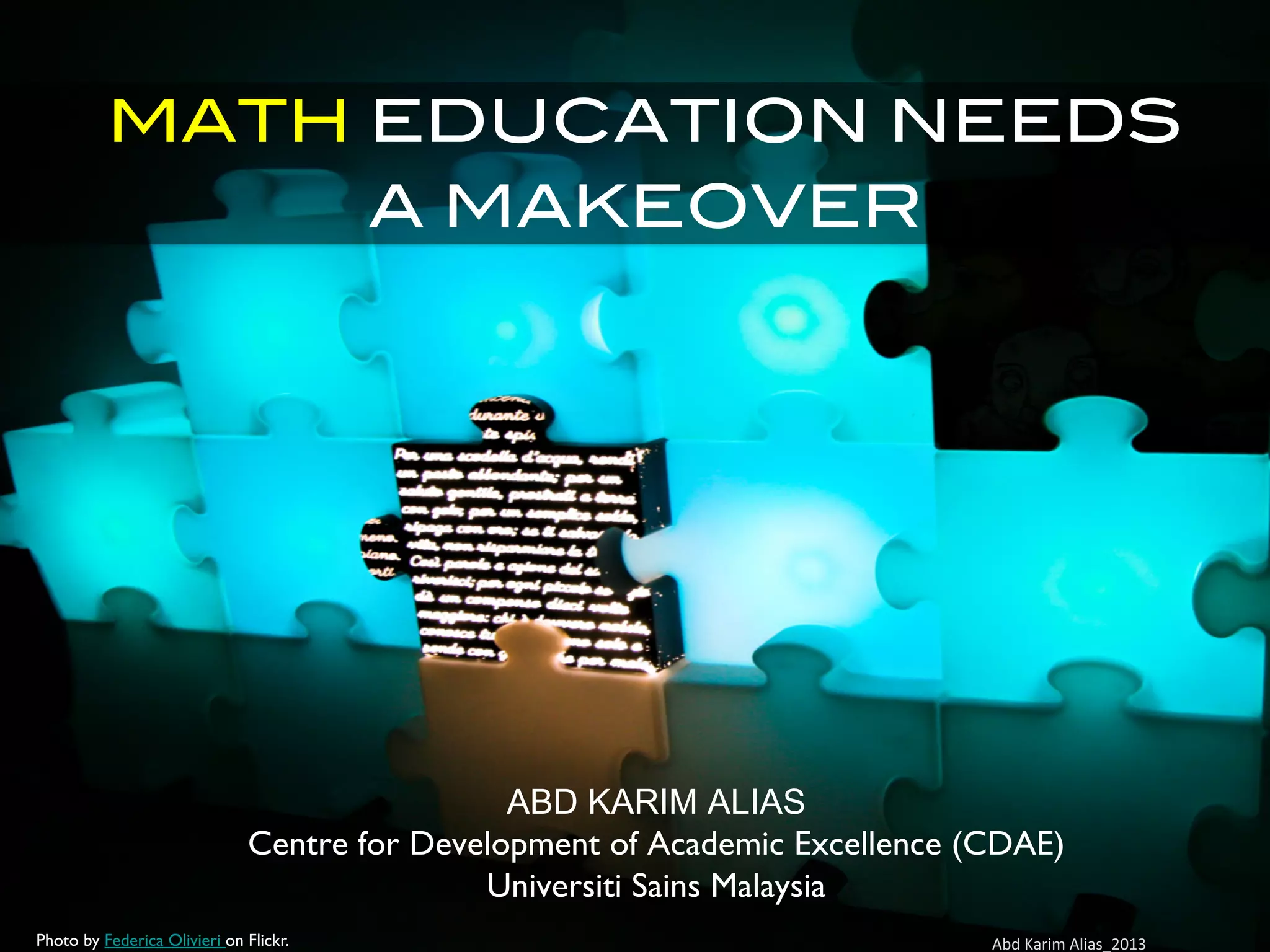 Math Education Needs a Makeover | PPT