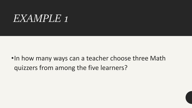 MATH 10 Solving Problems involving combination | PPTX | Games and ...