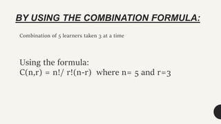 MATH 10 Solving Problems involving combination | PPTX