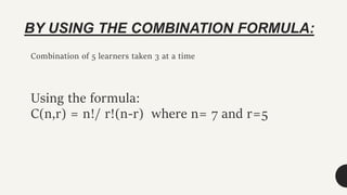 MATH 10 Solving Problems involving combination | PPTX