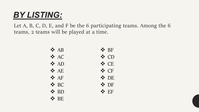 MATH 10 Solving Problems involving combination | PPTX | Games and ...