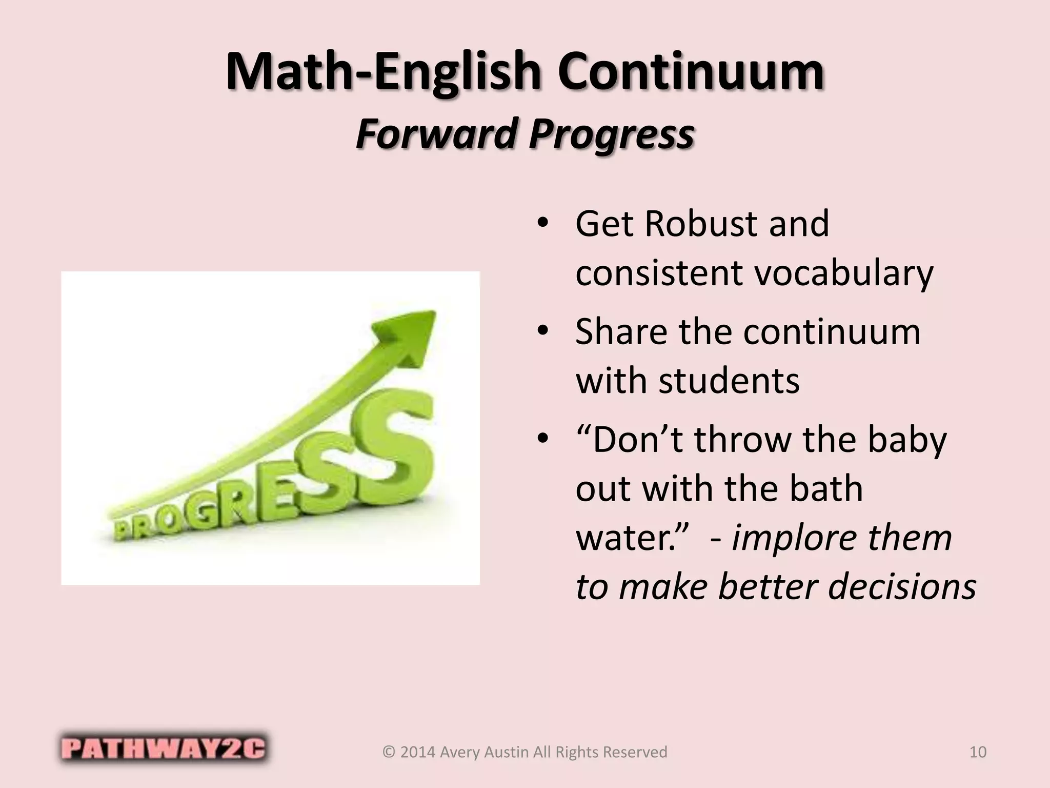Math-English Continuum - How To Improve Delivery of Algebra Content | PPT