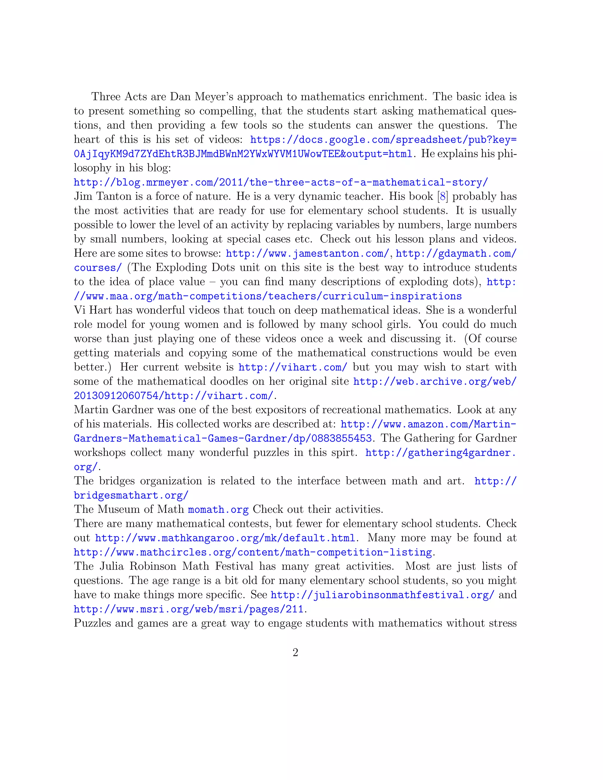 Math enrichment-resources | PDF