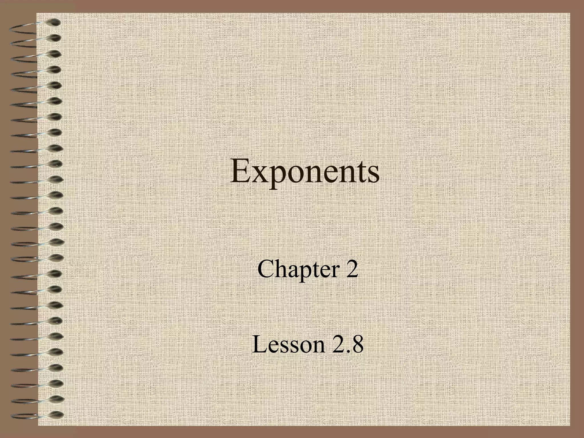 Exponents | PPT
