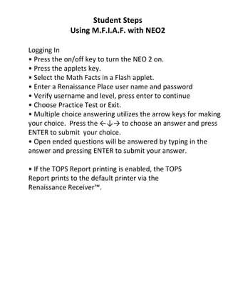 Math Facts in A Flash on Neo2 | PPT | Computing | Technology & Computing