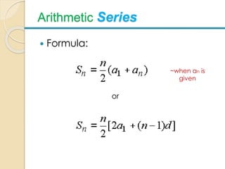 ARITHMETIC MEAN AND SERIES | PPTX