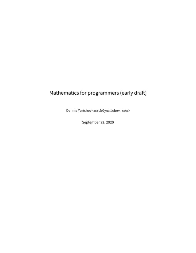 Math for programmers | PDF | Programming Languages | Computing