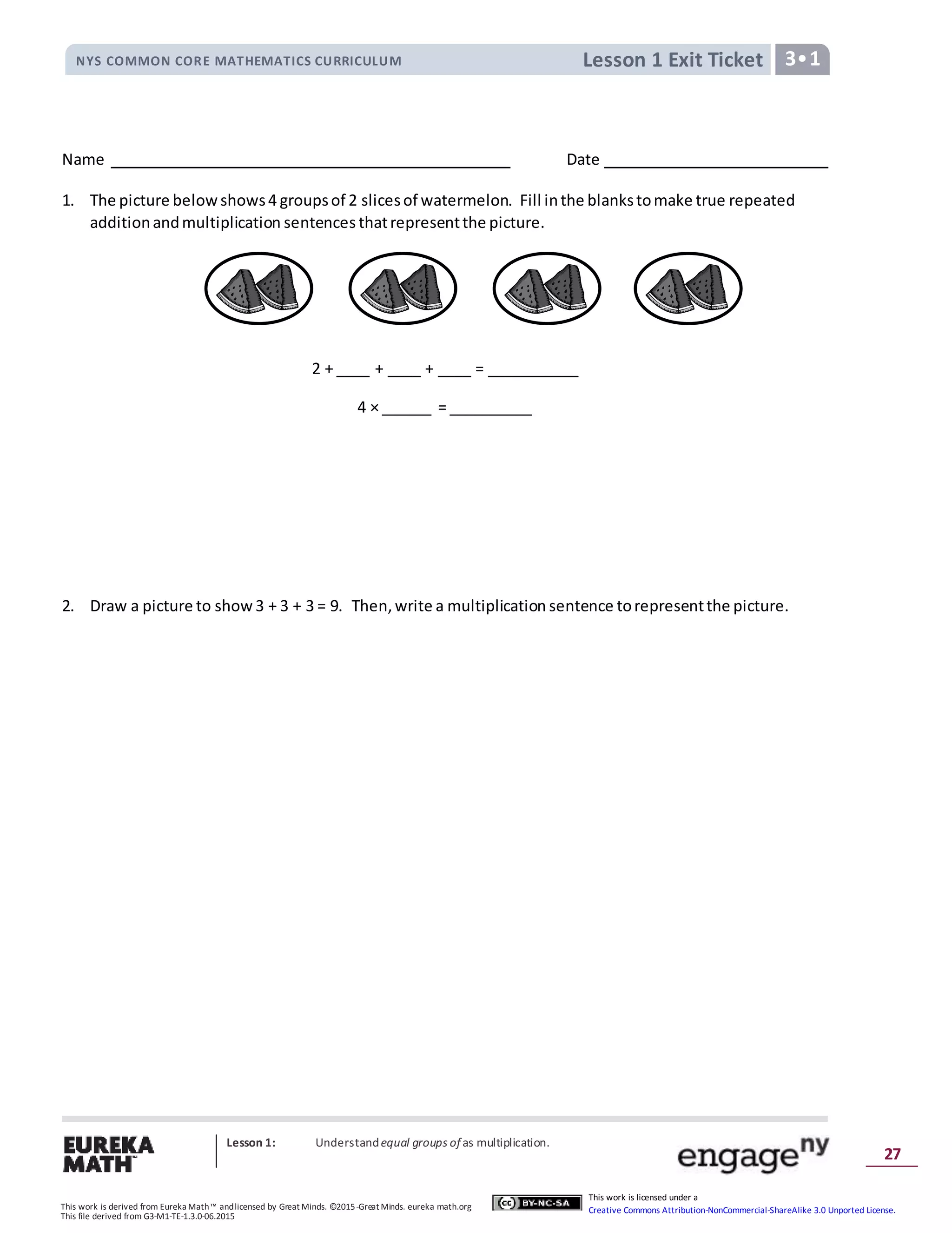 Math g3-m1-topic-a-lesson-1 | DOCX