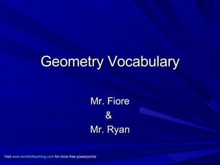 Math Geometry Vocabulary | PPT