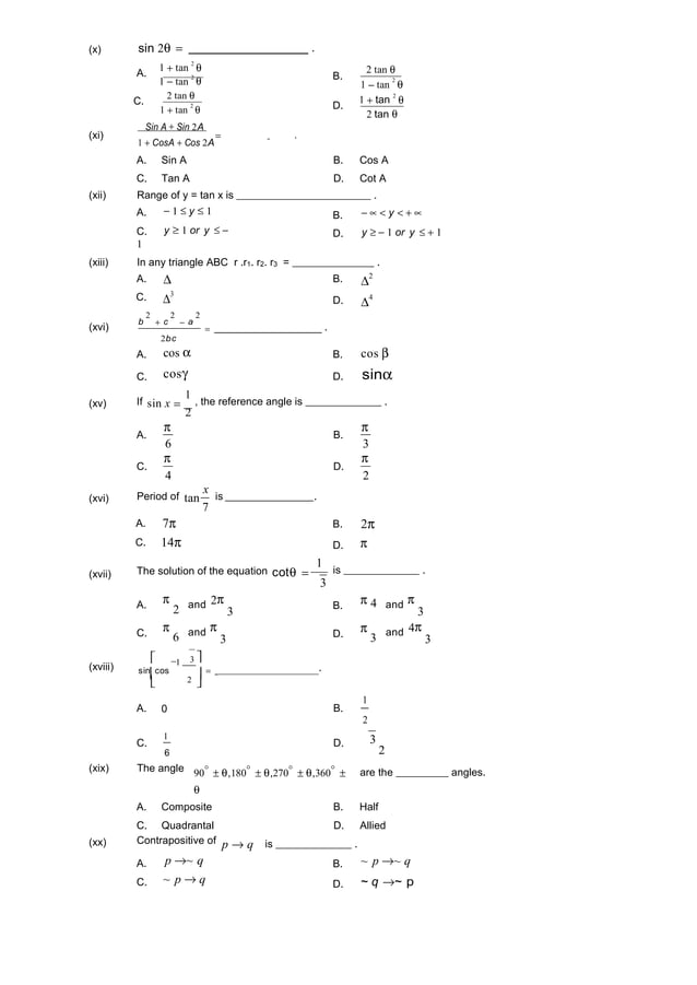 Math hssc-i-a1 | PDF
