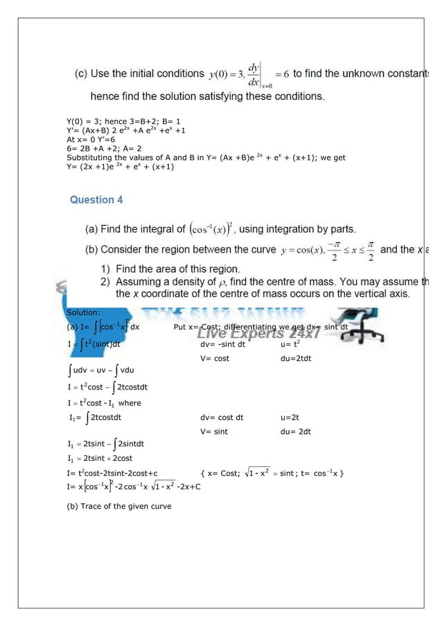 Math integration-homework help | PDF