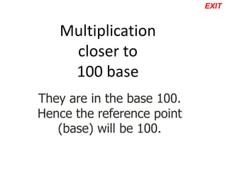 Math Method Series ( Vedic Math ) Multiplication Closer To 100 | PPTX
