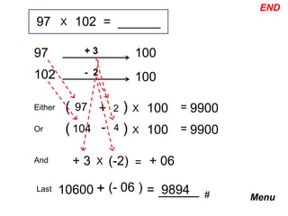 Math Method Series ( Vedic Math ) Multiplication Closer To 100 | PPTX