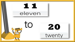 Number Words Eleven to Twenty | PPTX