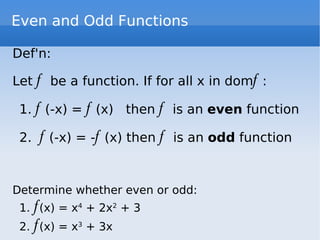 Math - Operations on Functions, Kinds of Functions | PPT | Physics | Science