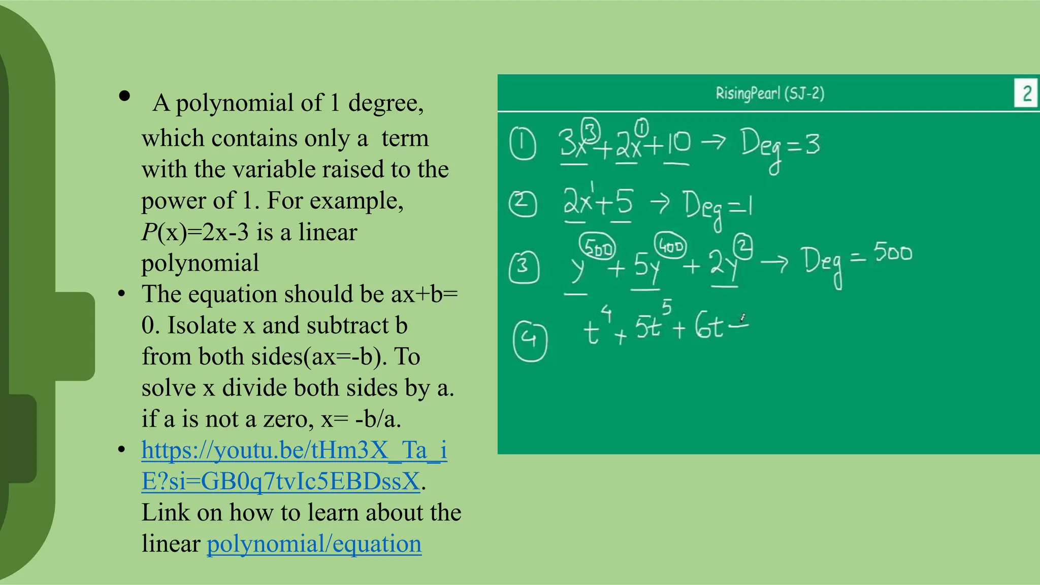 GRRADE 7: POLYNOMIALS | PPTX | Physics | Science