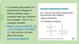 GRRADE 7: POLYNOMIALS | PPTX | Physics | Science