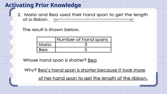 GRADE 1 MATHEMATICS Q2 WK2 DAY 4: COMPARE LENGTHS AND DISTANCES | PPTX