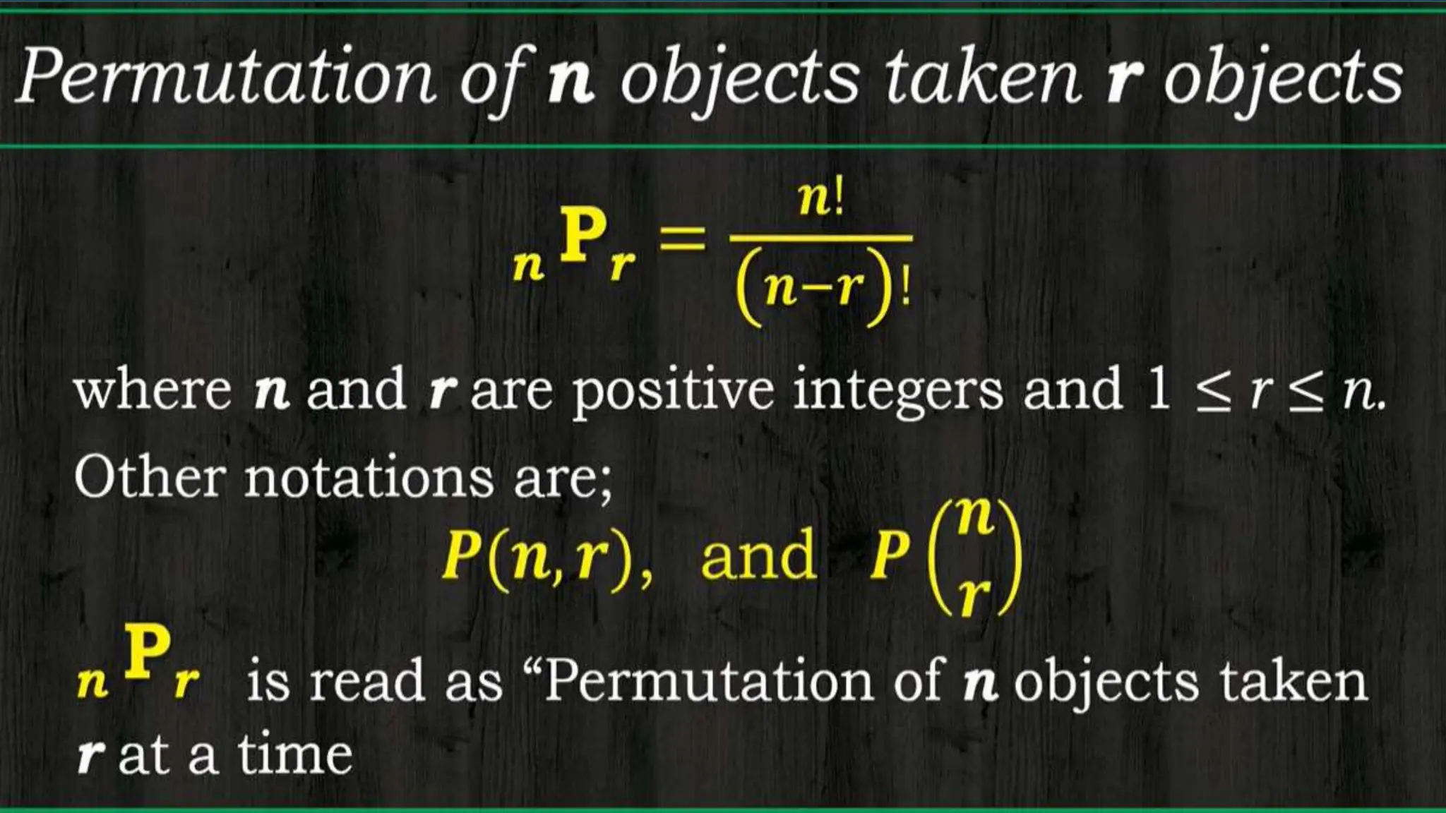 MATH-Q3-M3-PErmutaions Formula. This is the lesson for GRade 10 ...