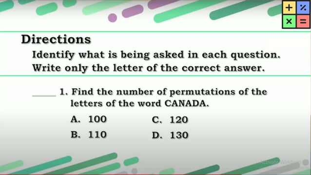MATH-Q3-M4-Distinguishable Permutation For GRade 10 students | PPTX