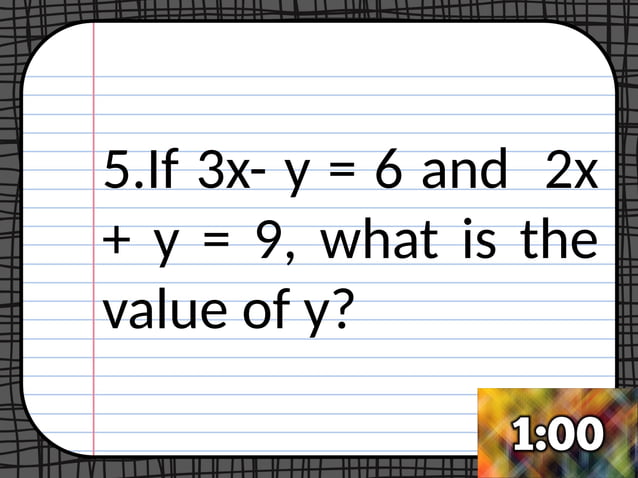 Math-quiz-bee-Grade 8 School level elimination | PPT