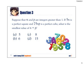 Math-tanong CEER 2012 - Set 1 | PDF