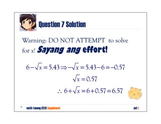 Math-tanong CEER 2012 - Set 1 solutions | PDF