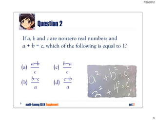 Math-tanong CEER 2012 - Set 2 | PDF