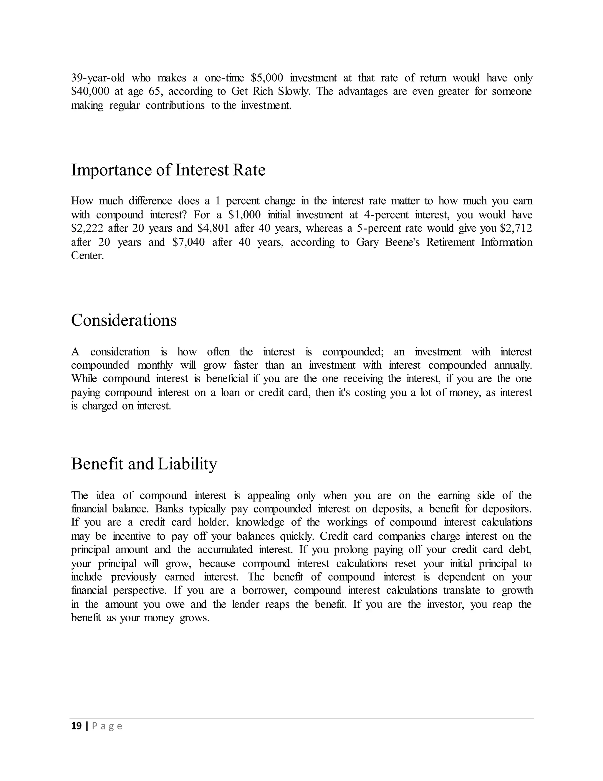 Compound Interest and Geometric Progression | DOCX