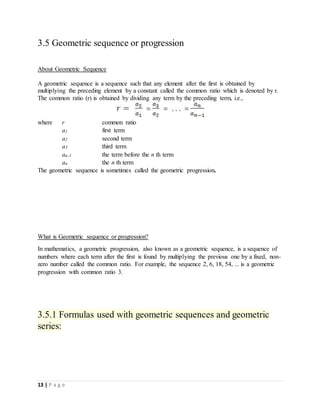 Compound Interest and Geometric Progression | DOCX