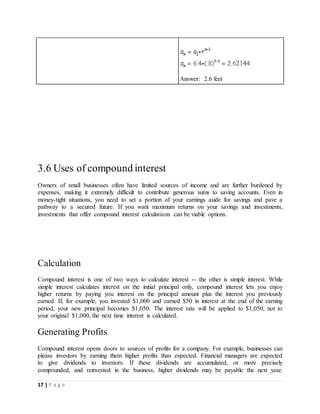 Compound Interest and Geometric Progression | DOCX