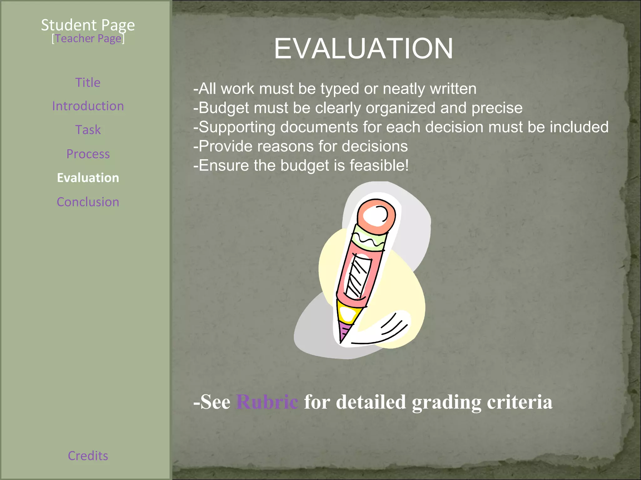 Math WebQuest-Budgeting | PPT