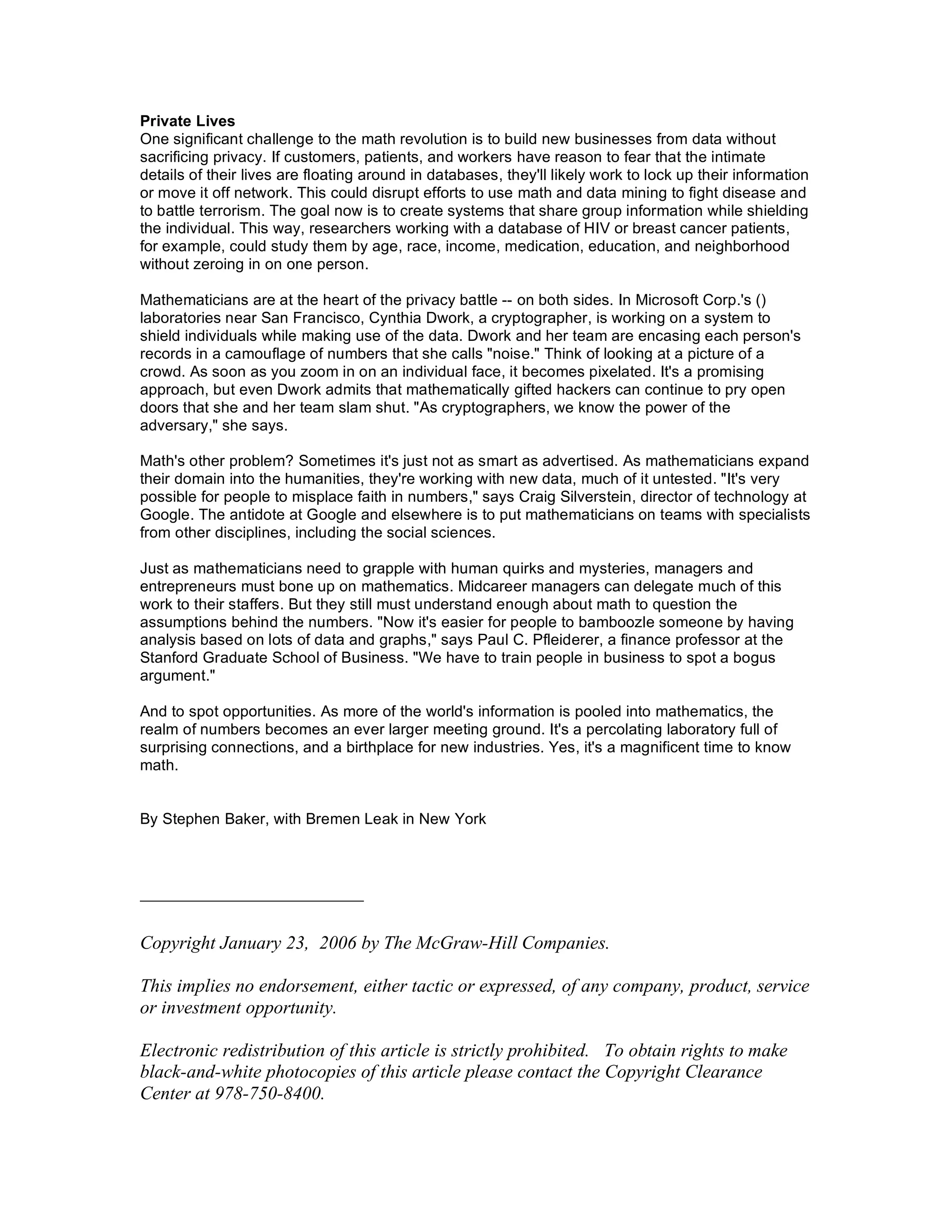 Math Will Rock Your World | PDF